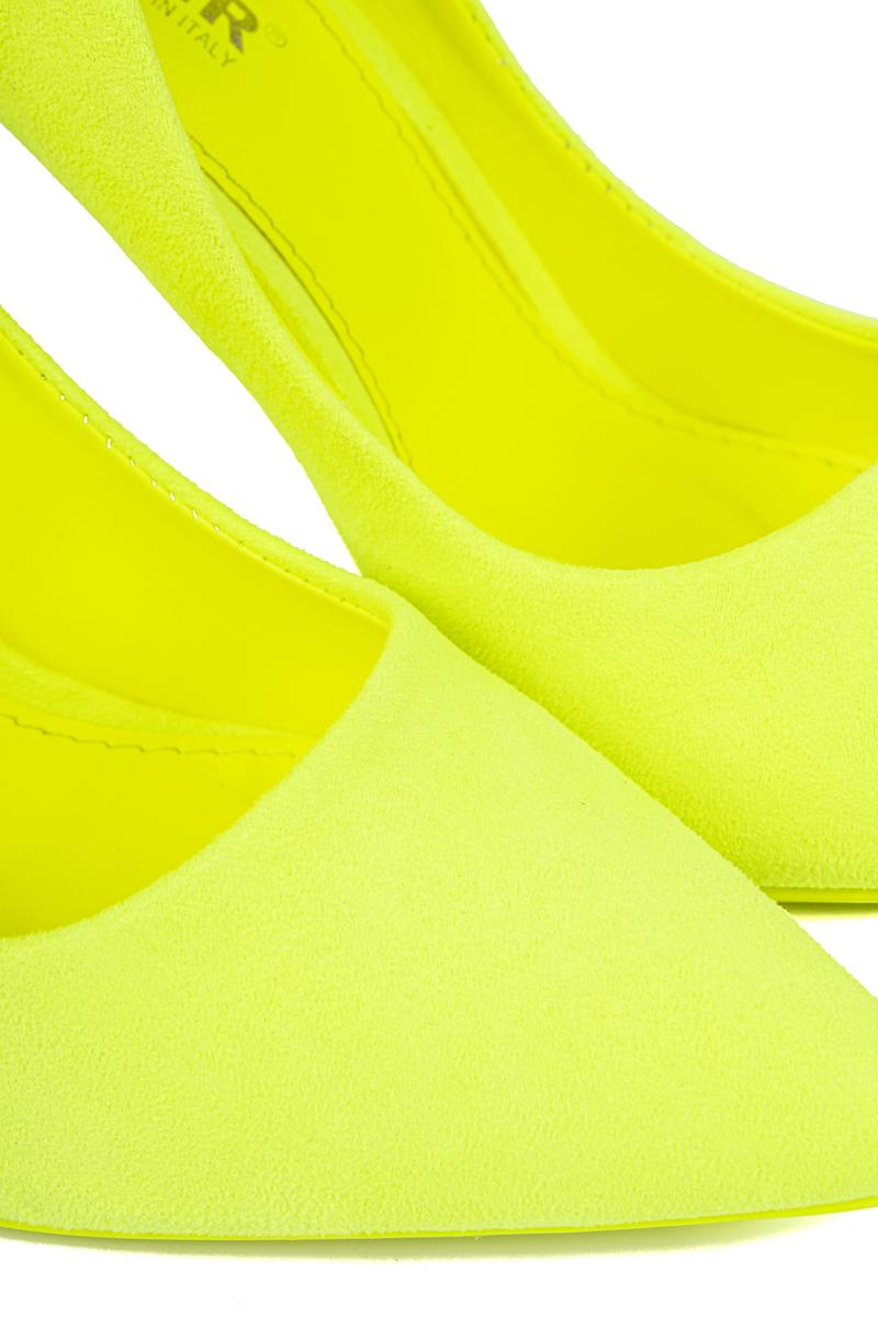 Comer Neon Sárga Női Művelúr Magassarkú Cipő - Magassarkú - Női cipő ...