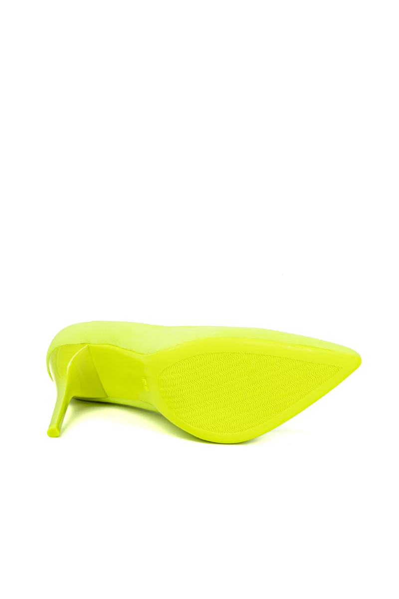 Comer Neon Sárga Női Művelúr Magassarkú Cipő - Magassarkú cipők - Női ...