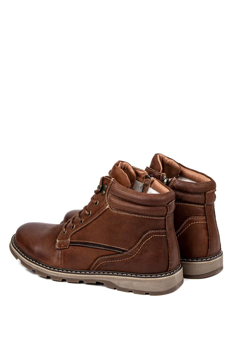 Volcan Barna Valódi Bőr Bélelt Férfi Bakancs - Bakancsok - Női cipő ...